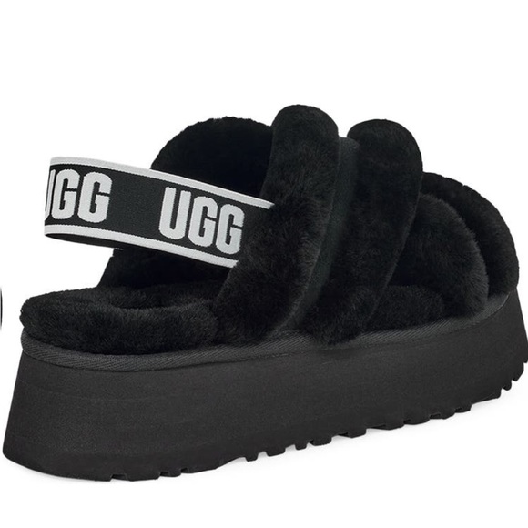 UGG | Shoes | Ugg Disco Cross Genuine Shearling Slide Sandals Slippers ...